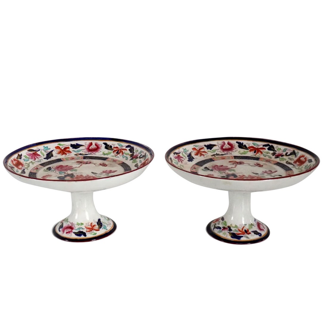 1880 Pair of Antique English William Brownfield & Sons Ironstone ...