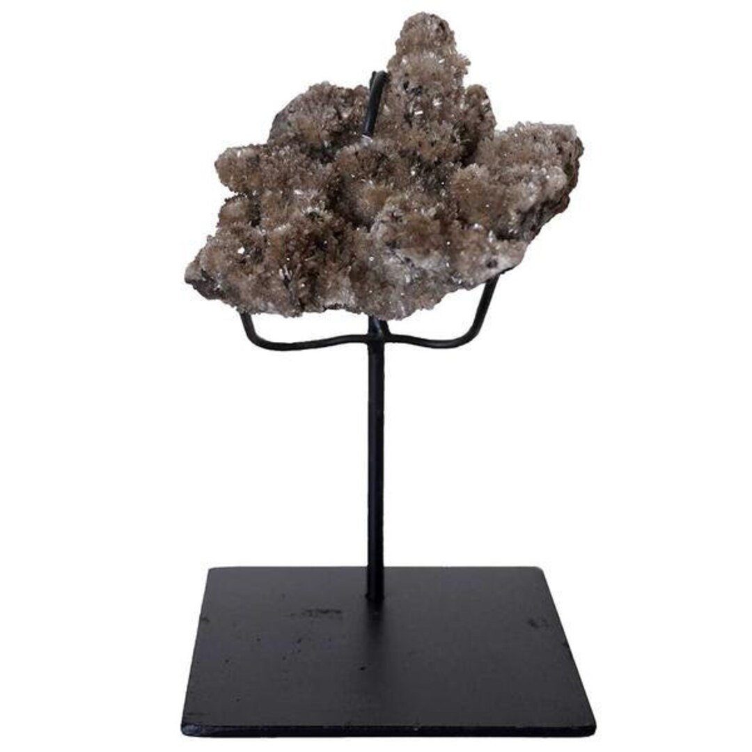 Small Crystal Rock Specimen With Custom Iron Stand. Geode / Mineral Now ...