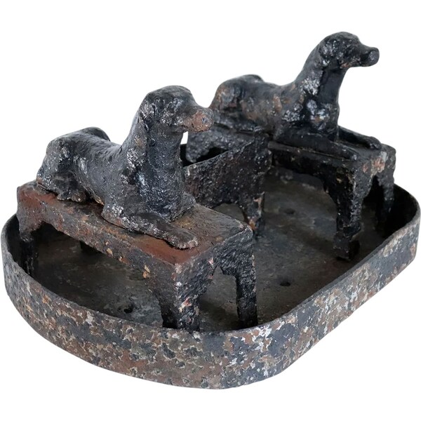Antique Cast Iron Dogs - Etsy