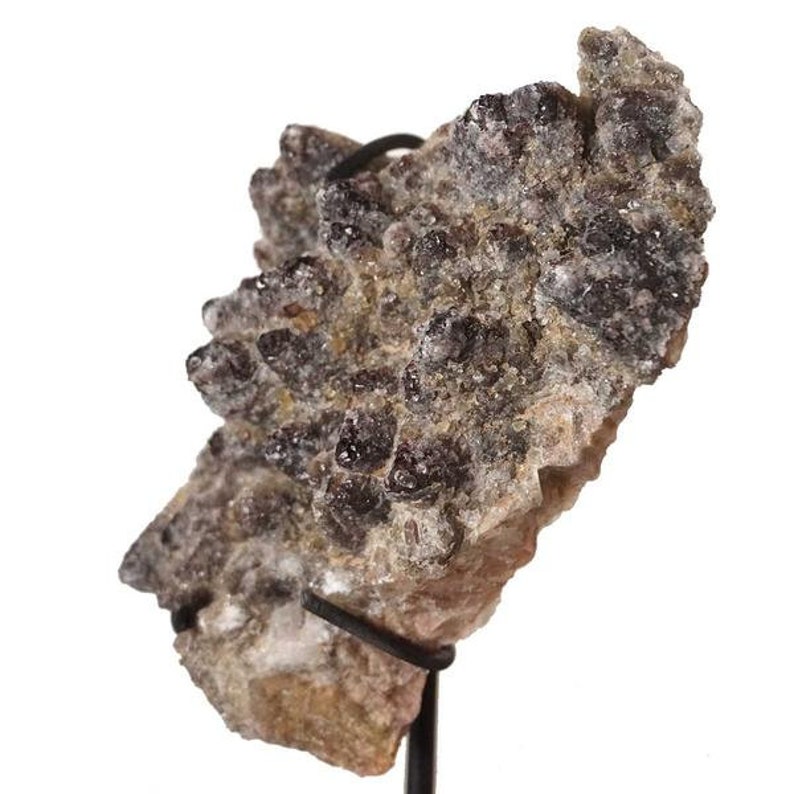 Small Crystal Rock Specimen With Custom Iron Stand. Geode / Mineral Now ...