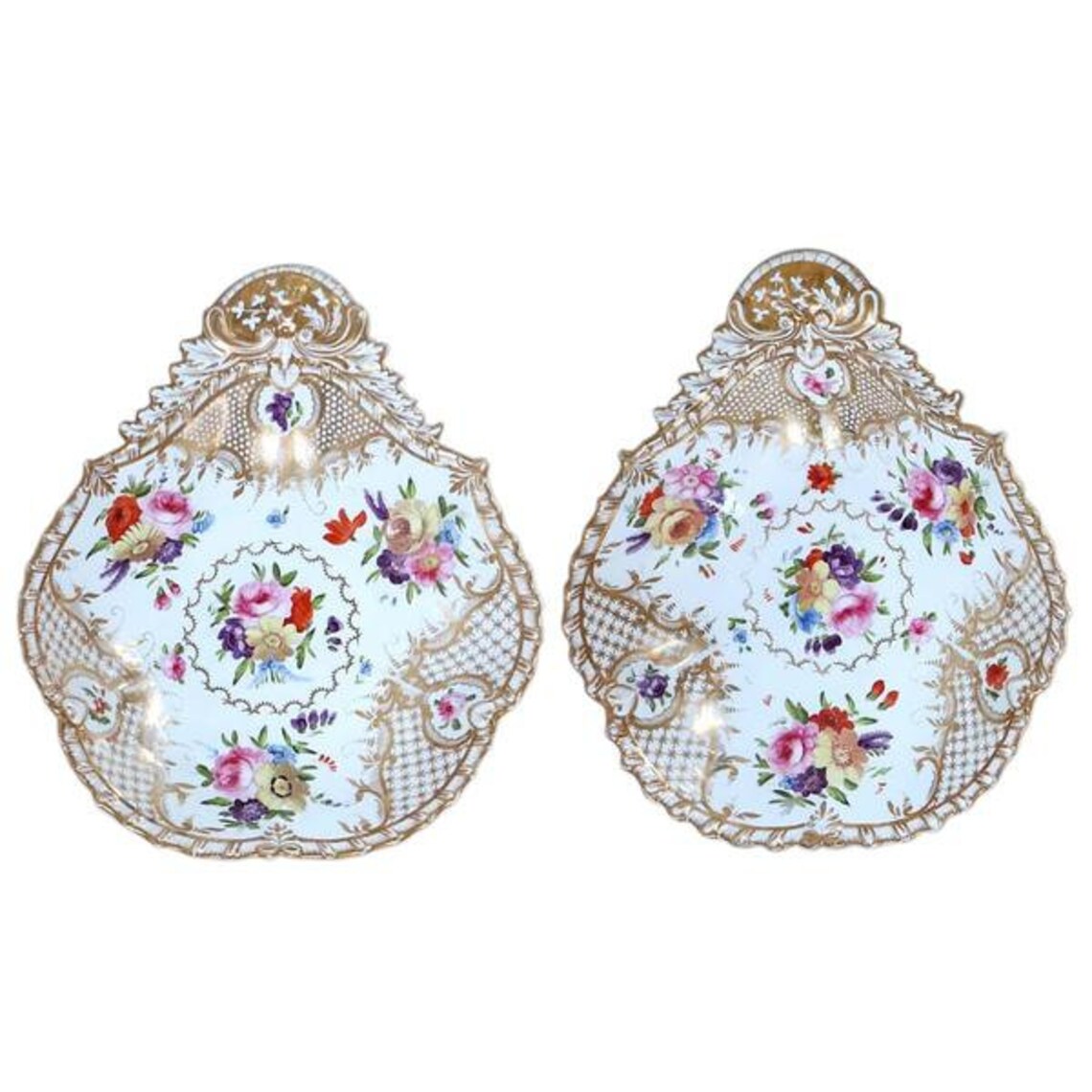1830's Antique Pair of English Grainger Worcester Hard - Etsy
