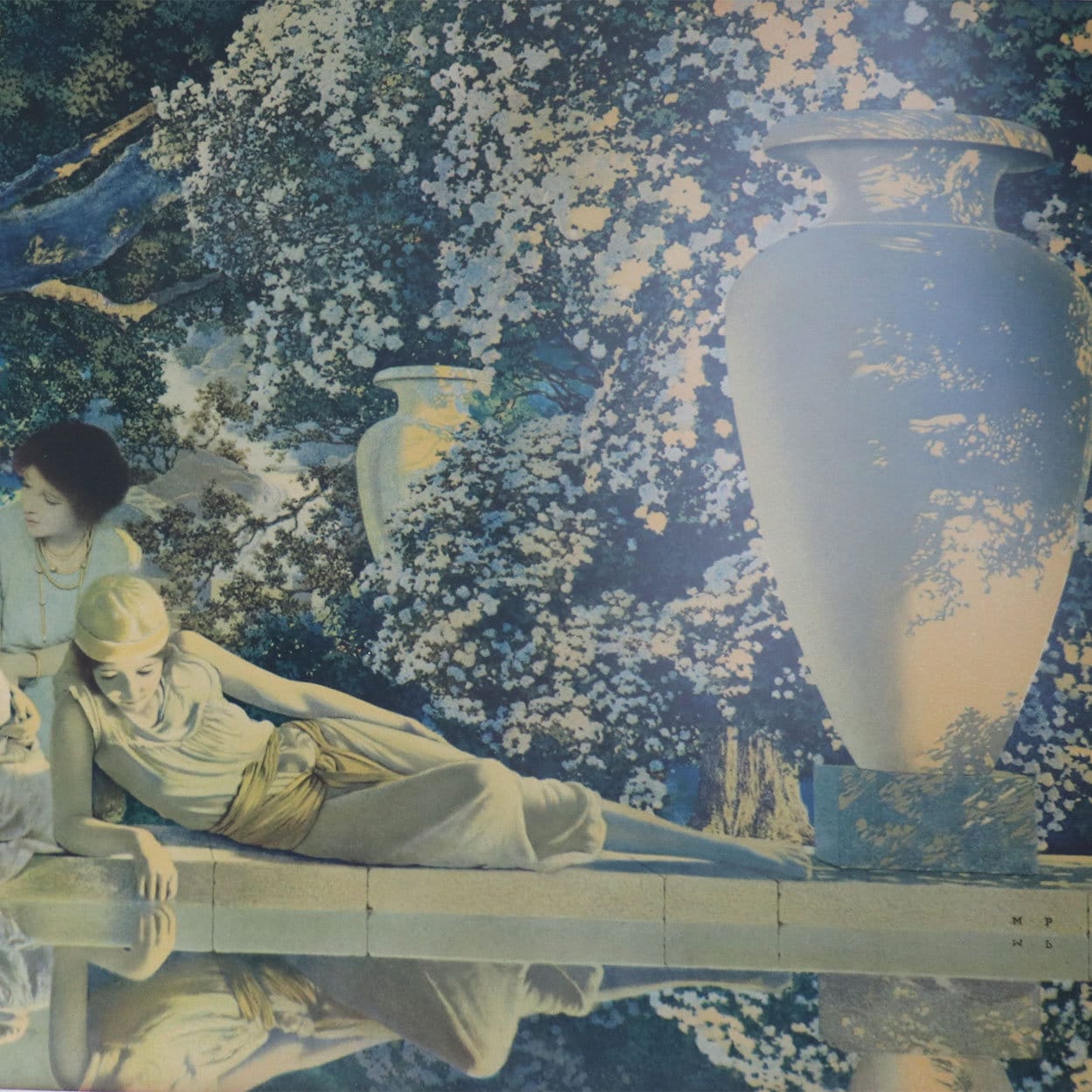 1918 Vintage MAXFIELD PARRISH Color Lithograph Print, the Garden of ...