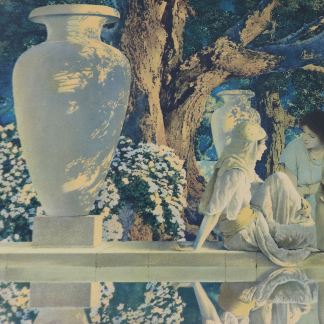 1918 Vintage MAXFIELD PARRISH Color Lithograph Print, the Garden of ...