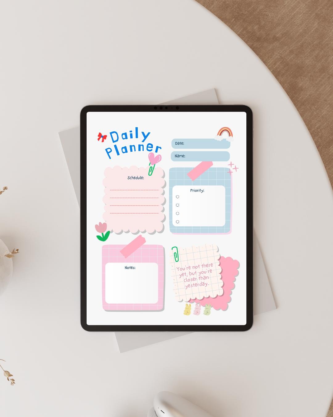 Minimalist Daily Planner: Undated Schedule, to Do List, Notes (PDF ...