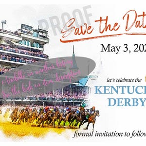 Kentucky Derby Party Invitation File Emailed or Printed Invitations Set ...
