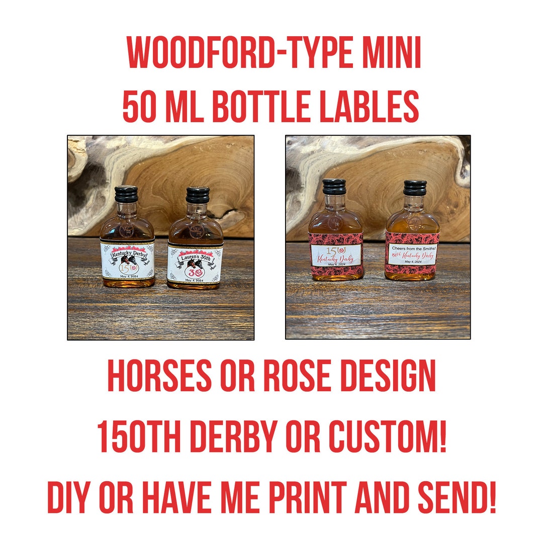 Custom Bourbon Whiskey Label for Mini Size 18 on a Sheet Digital DIY or ...