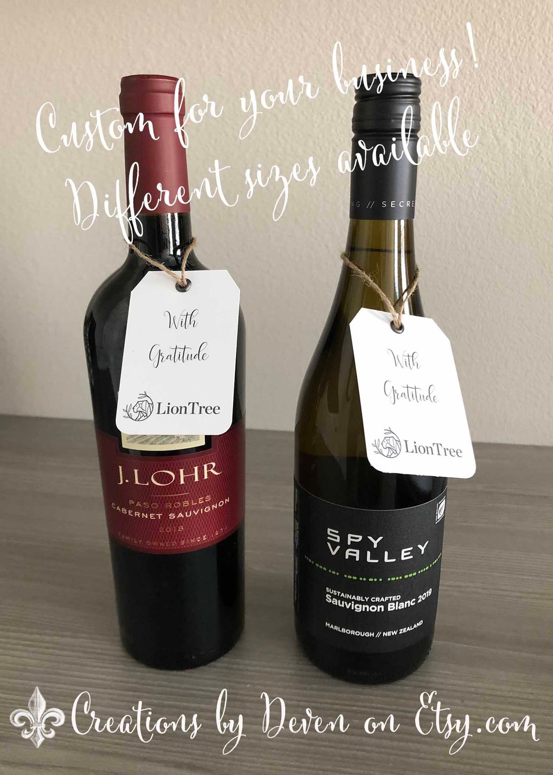Set of 25 Custom Wine Bottle Tag Wedding Custom Wine Bottle Tag ...