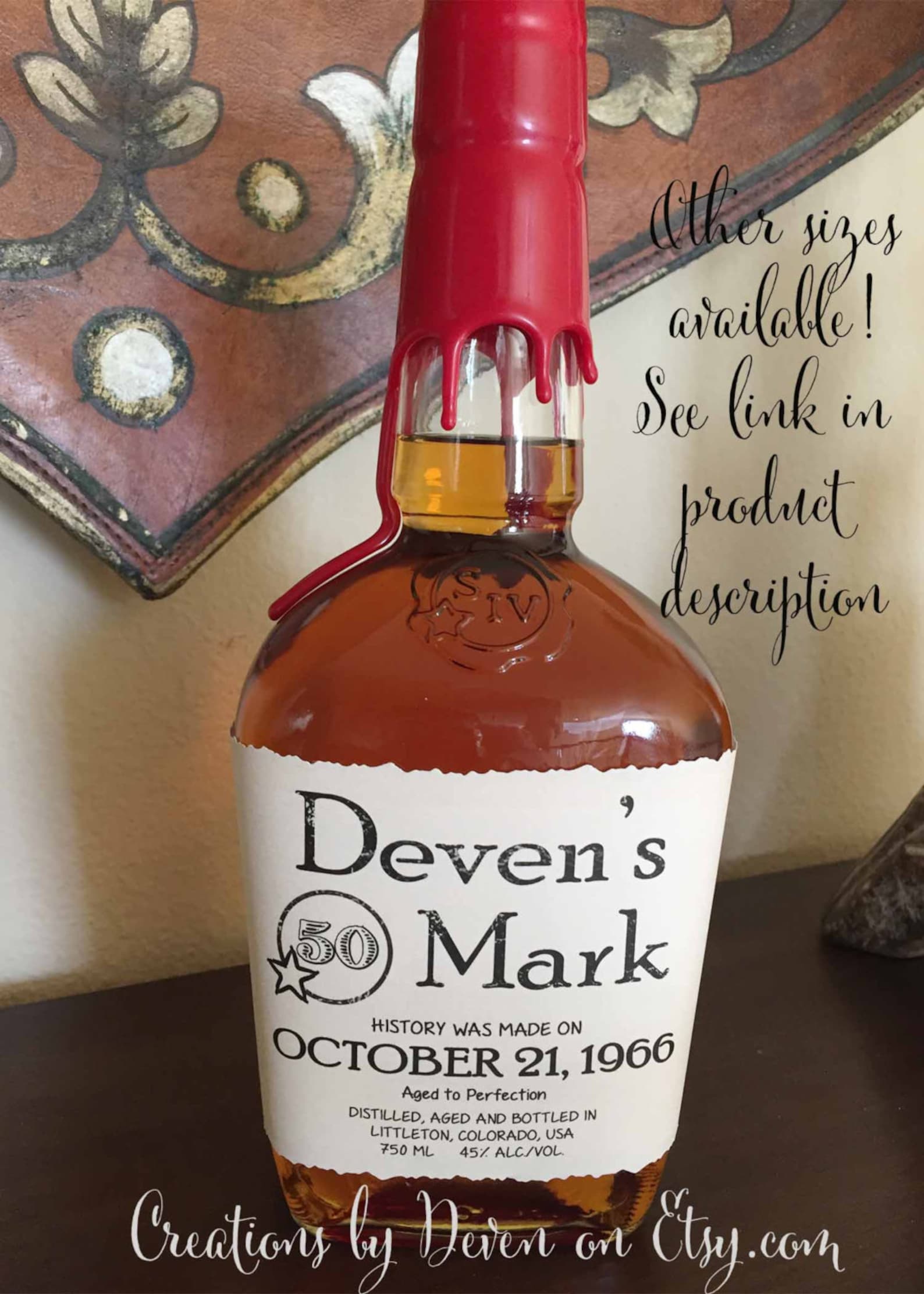 Custom Bourbon Whiskey Label for Mini Size 12 on a Sheet DIY OR Printed ...