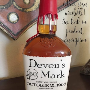 Custom Bourbon Whiskey Label for Mini Size 12 on a Sheet DIY OR Printed ...