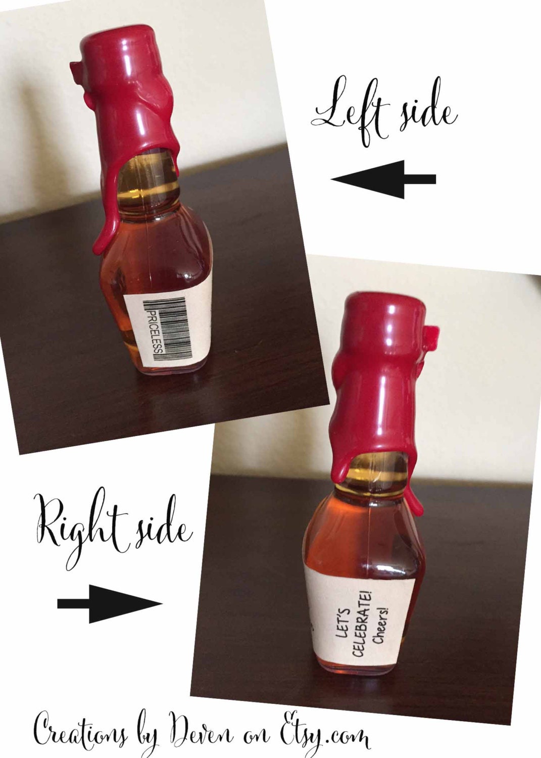 Custom Bourbon Whiskey Label for Mini Size 12 on a Sheet DIY OR Printed ...