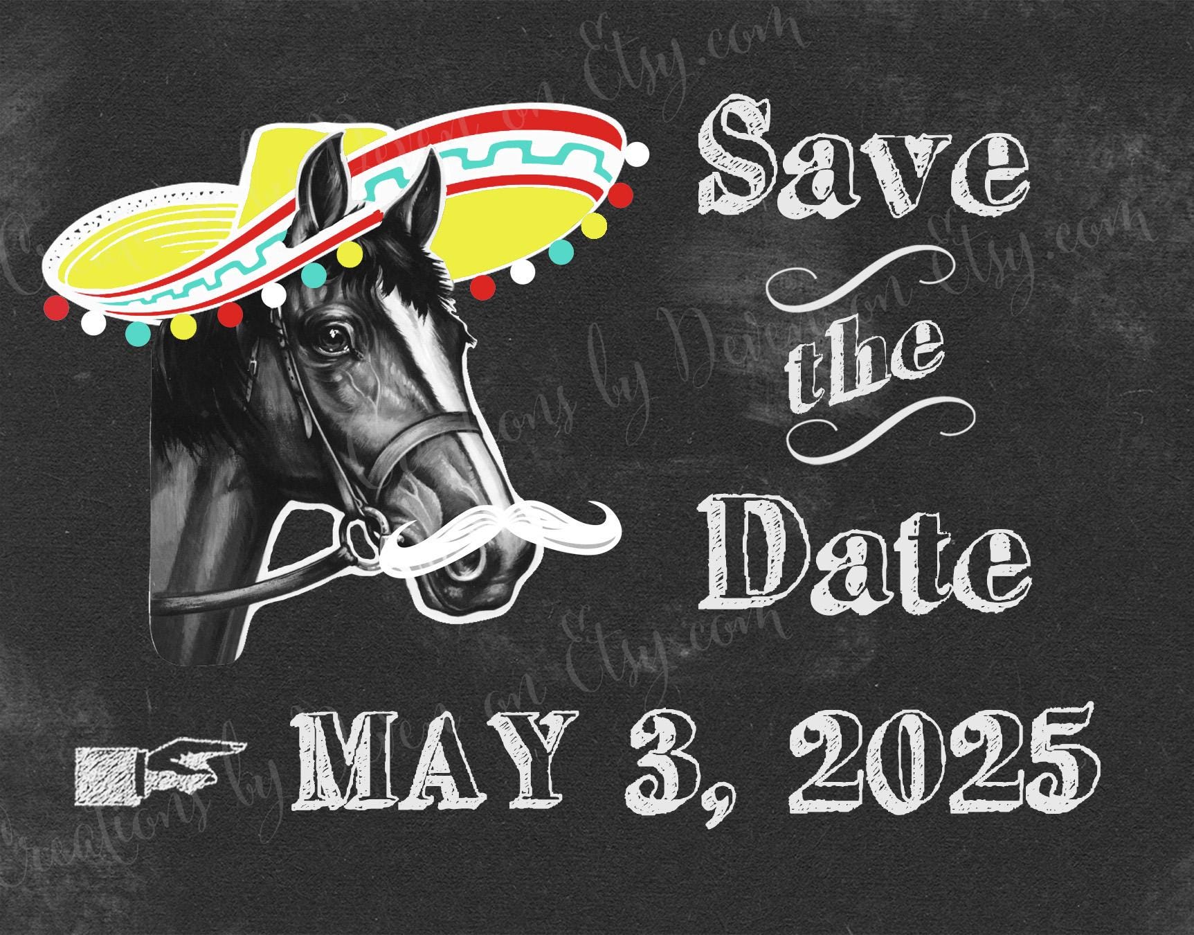 Kentucky Derby Party Save the Date Postcards (set of 40) - FOUR Styles ...