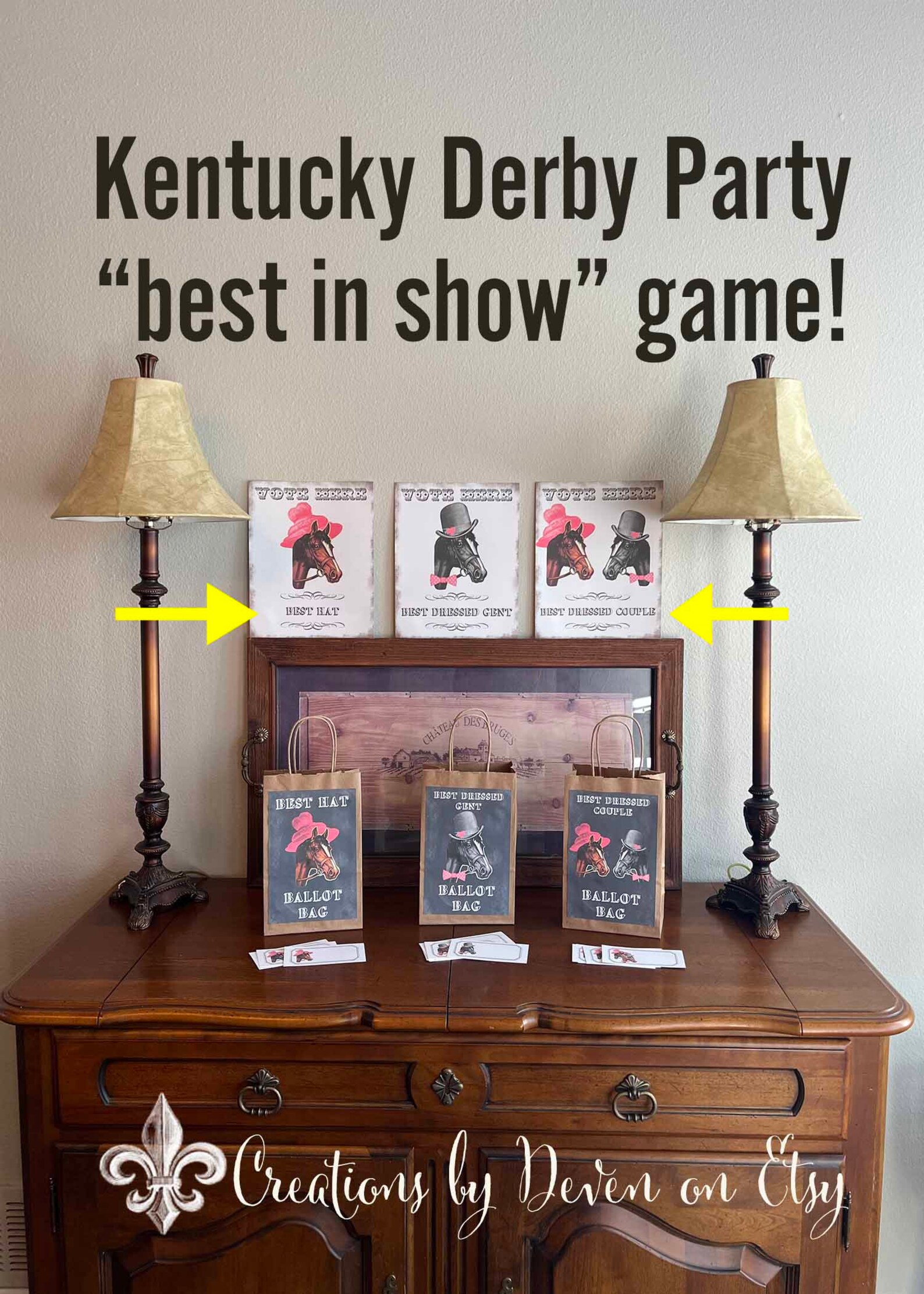 Kentucky Derby Party Printable Vote for Best Hat Best Dressed | Etsy