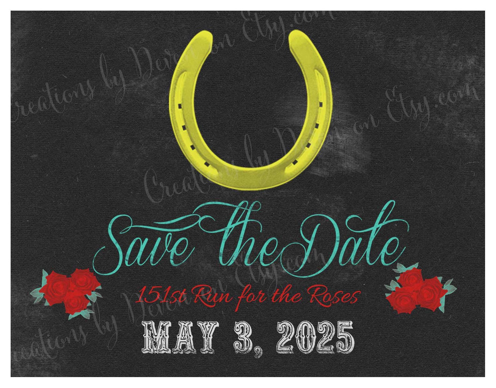 Kentucky Derby Party Save the Date Postcards (set of 40) - FOUR Styles ...