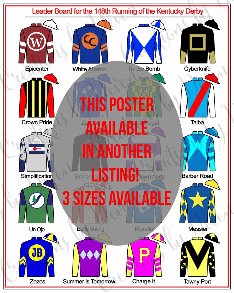 Kentucky Derby Leaderboard and Post Position Signs 3 Sizes to - Etsy