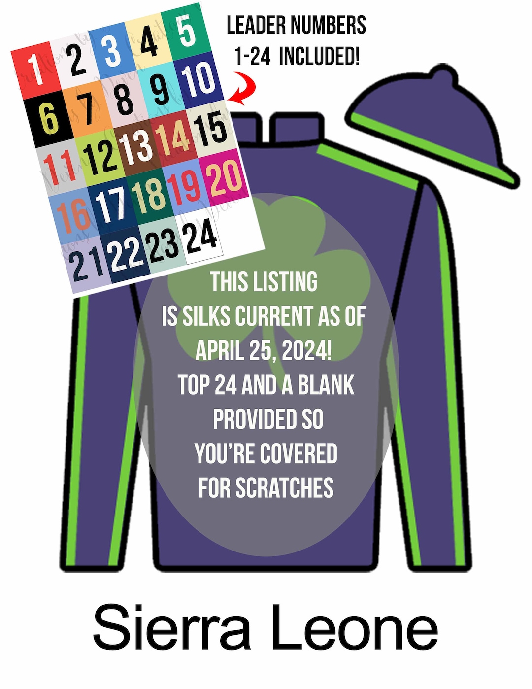 Kentucky Derby Party Printable Jockey Jersey Silks Full Sheets 48 ...