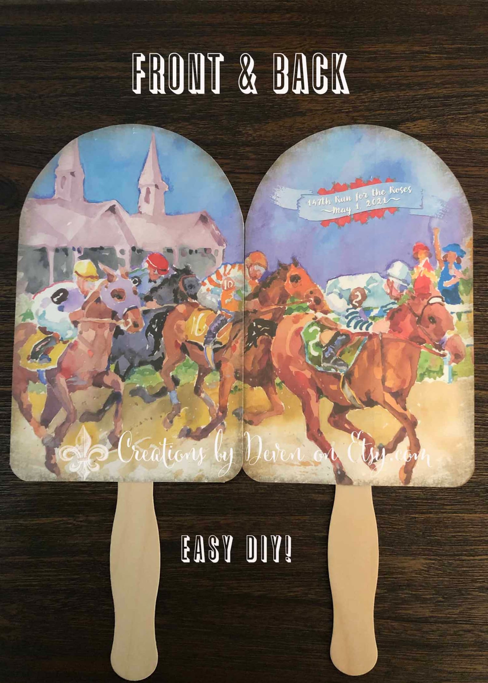 Kentucky Derby Party Printable Instant Download Hand - Etsy