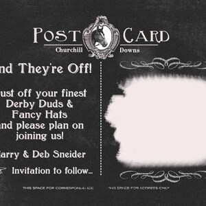 Kentucky Derby Party Save the Date Postcards (set of 40) - FOUR Styles ...