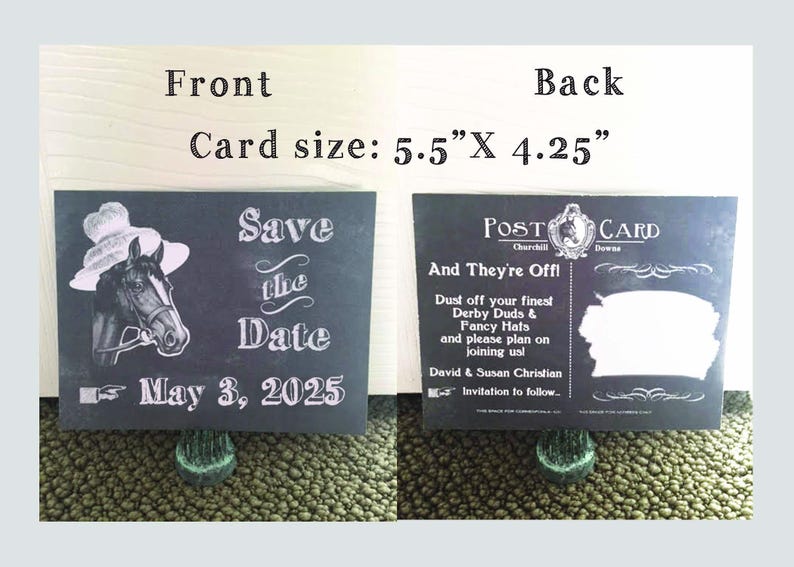 Kentucky Derby Party Save the Date Postcard Files for You to Print ...