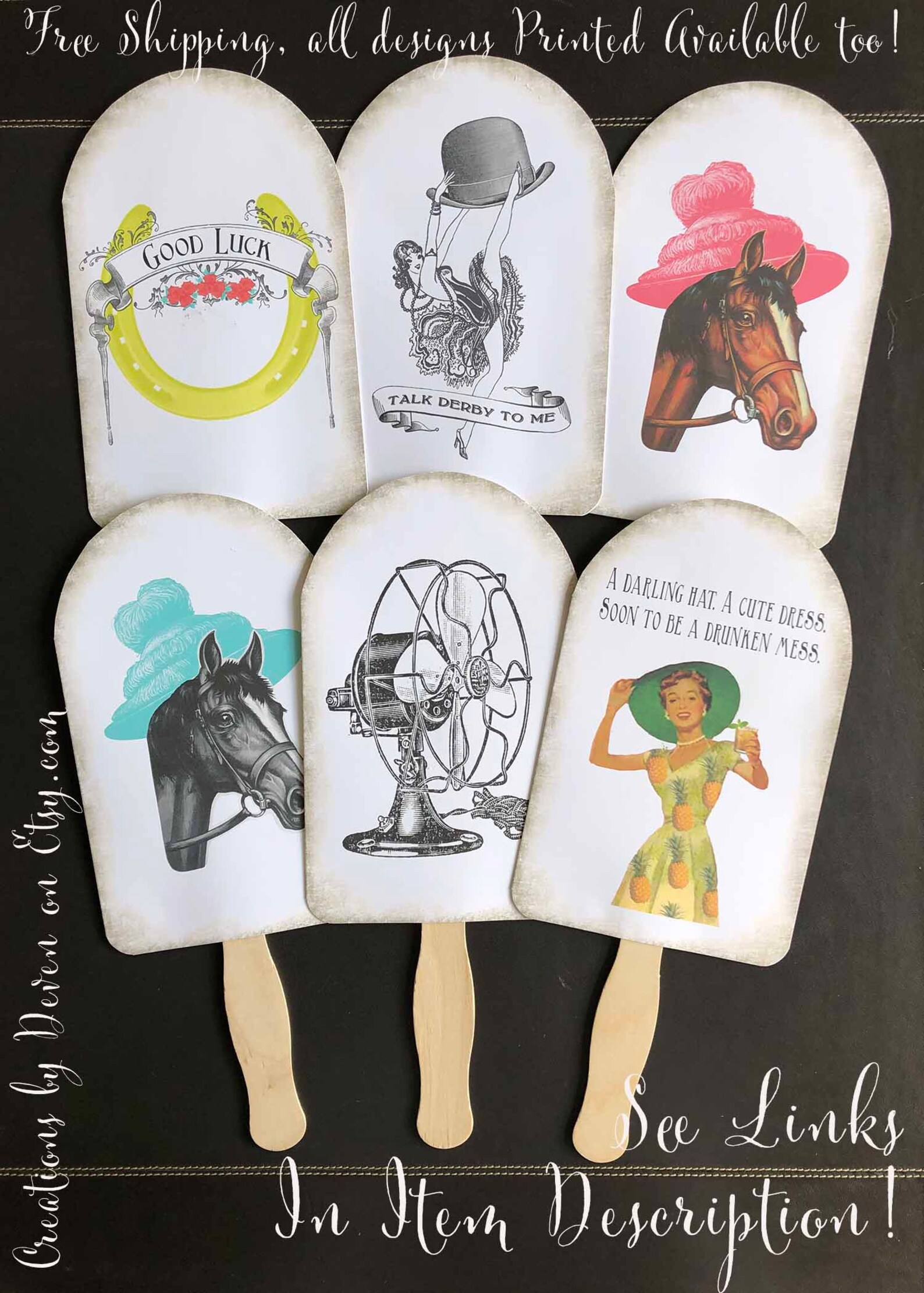 Kentucky Derby Party Printable Instant Download Hand - Etsy
