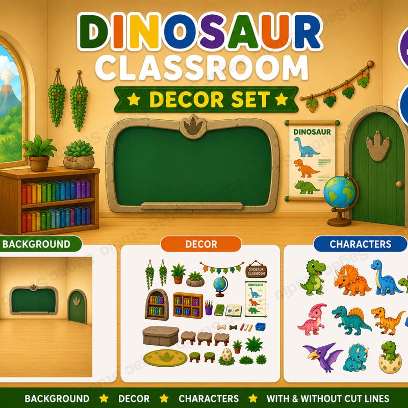 Dinosaur Bulletin Board - Etsy