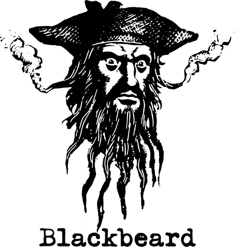 Blackbeard Head Sticker - Etsy