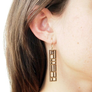 Grid - Large, Laser Cut Earrings - Etsy