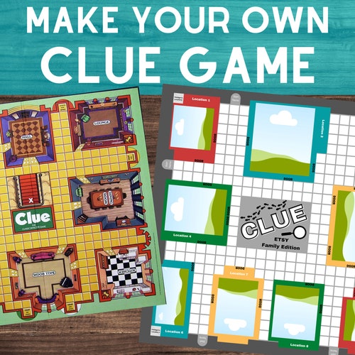 Clue Game Template for Canva Family Game Night Personalize - Etsy