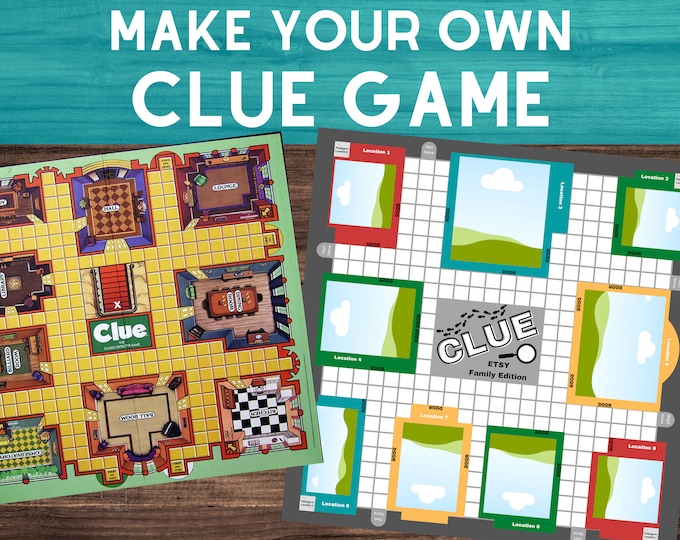 Clue Game Template for Canva Family Game Night Personalize - Etsy