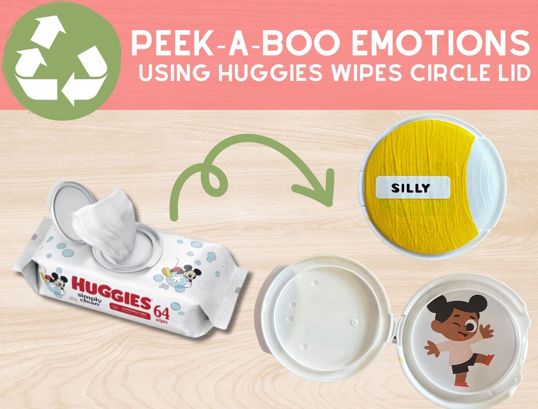 Peek-a-boo Emotions Printable for Huggies Wipes Lids - Etsy