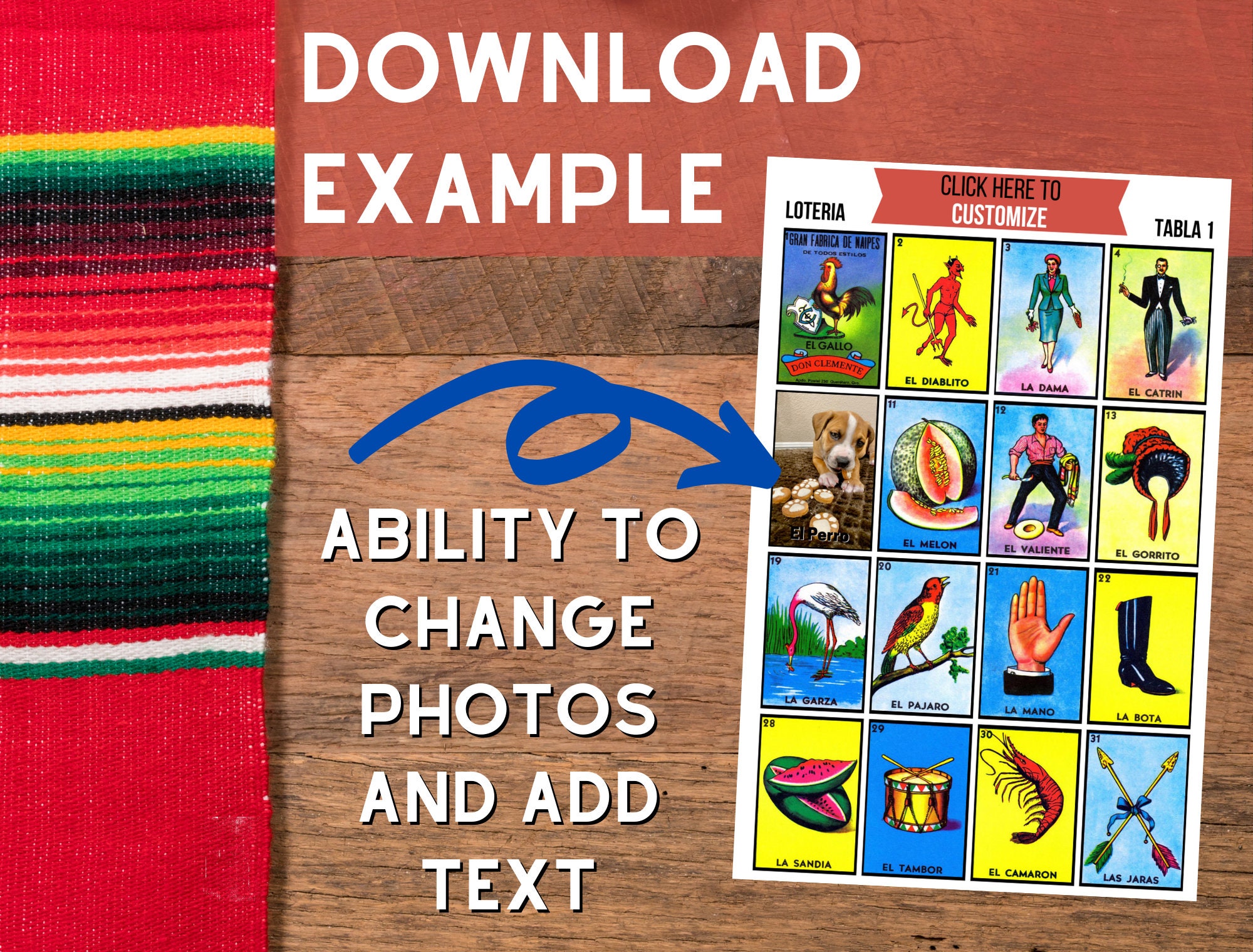 Original Loteria Game Customizable Template For Canva Etsy