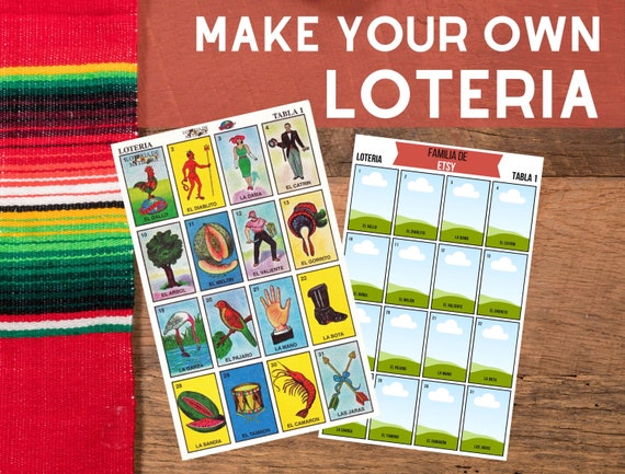 Loteria Game Template For Canva Mexican Bingo Personalize Etsy