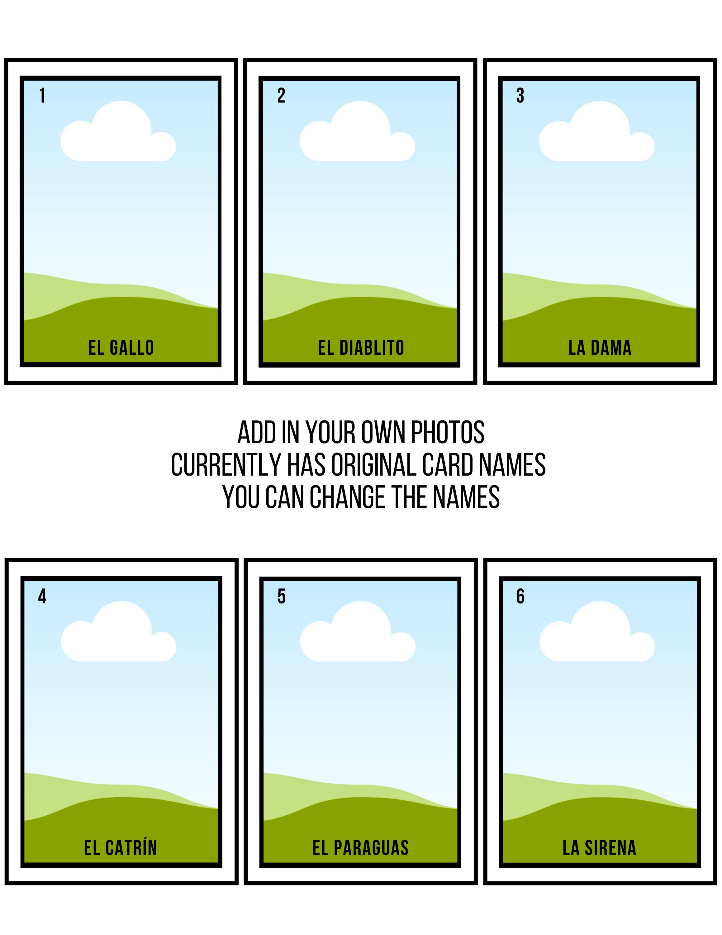 Loteria Game Template for Canva Mexican Bingo Personalize | Etsy