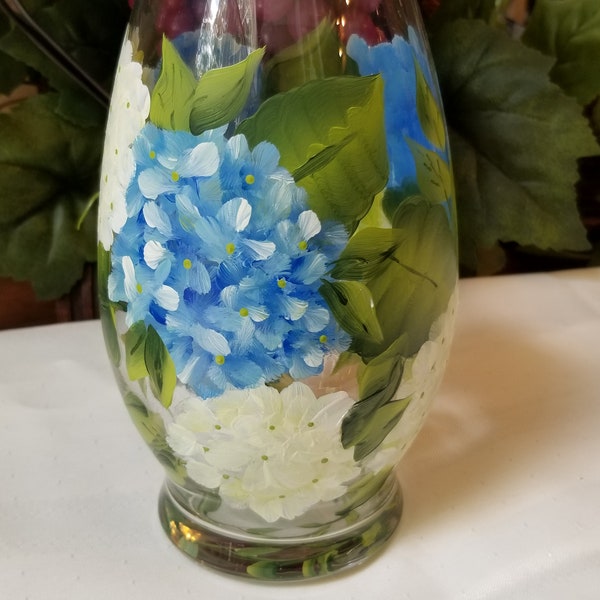 Painted Glass Vase - Etsy