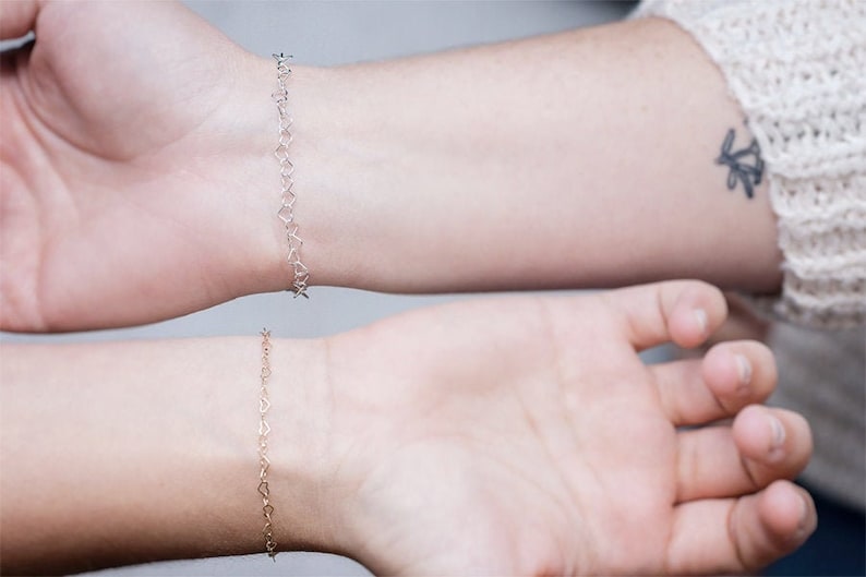 Mother Daughter Heart Link Bracelets - Mother's Day Gift - Mother ...