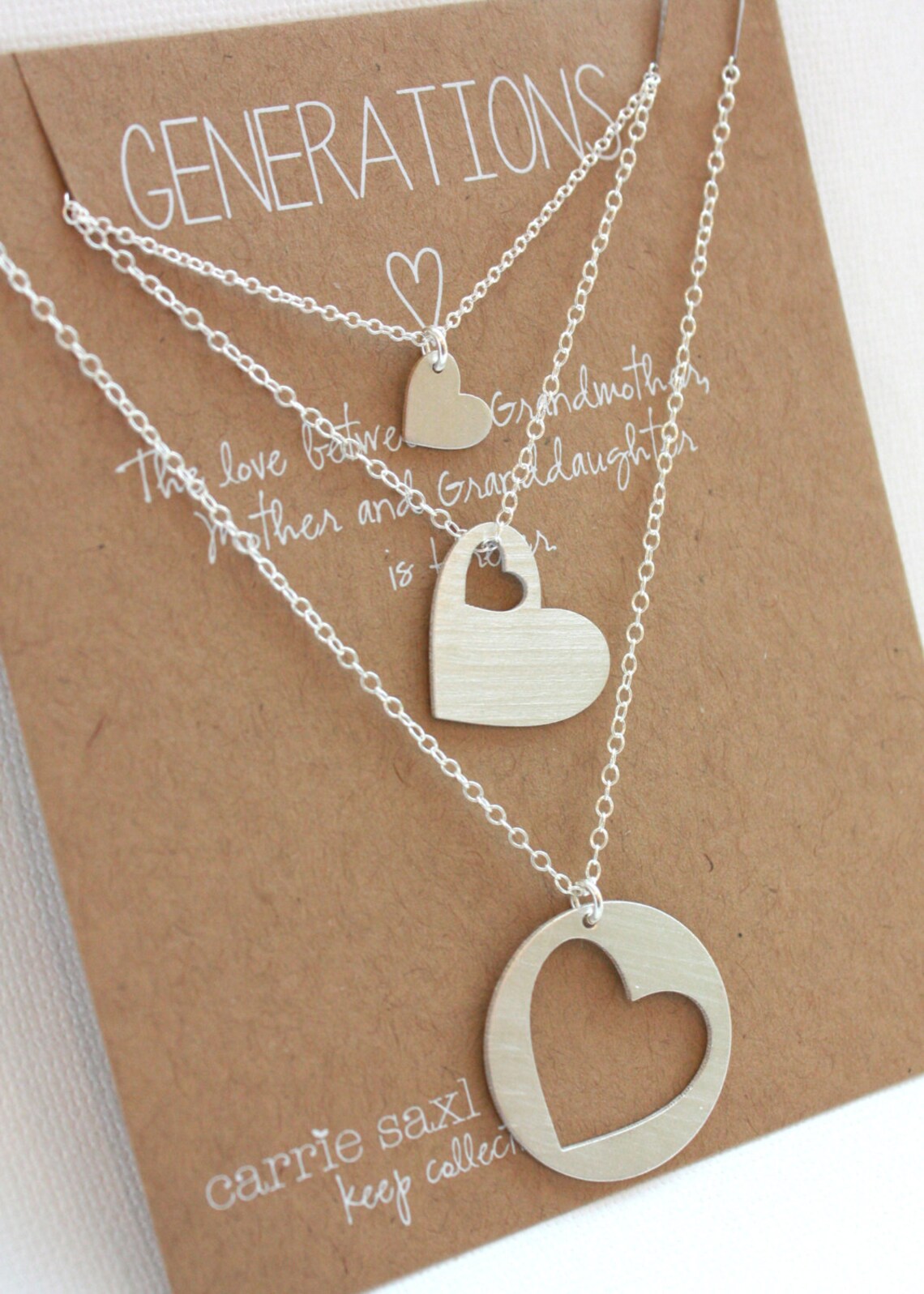 Generations Necklace Set Grandma Necklace Gift - Etsy