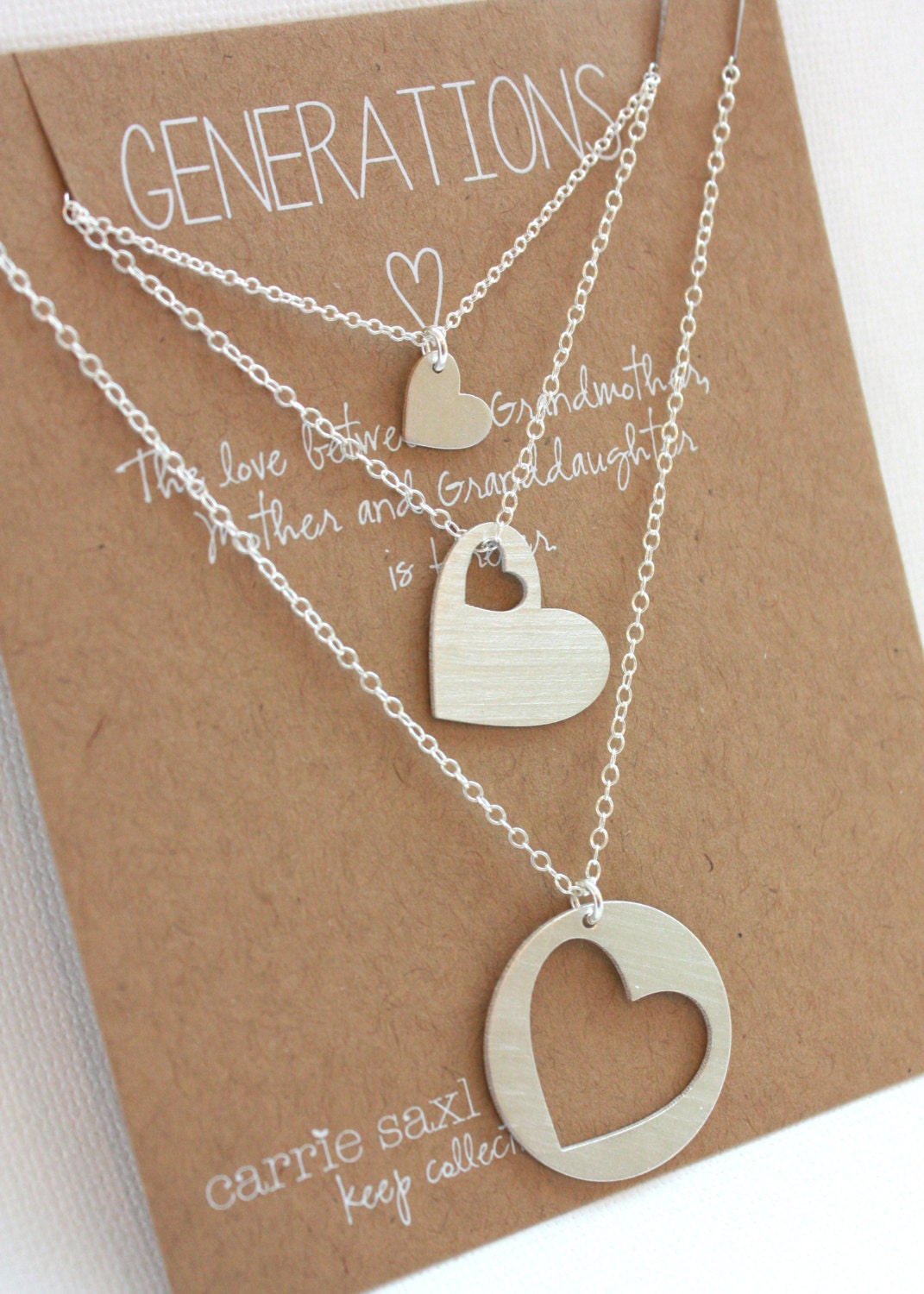 Generations Necklace Set Grandma Necklace Gift - Etsy
