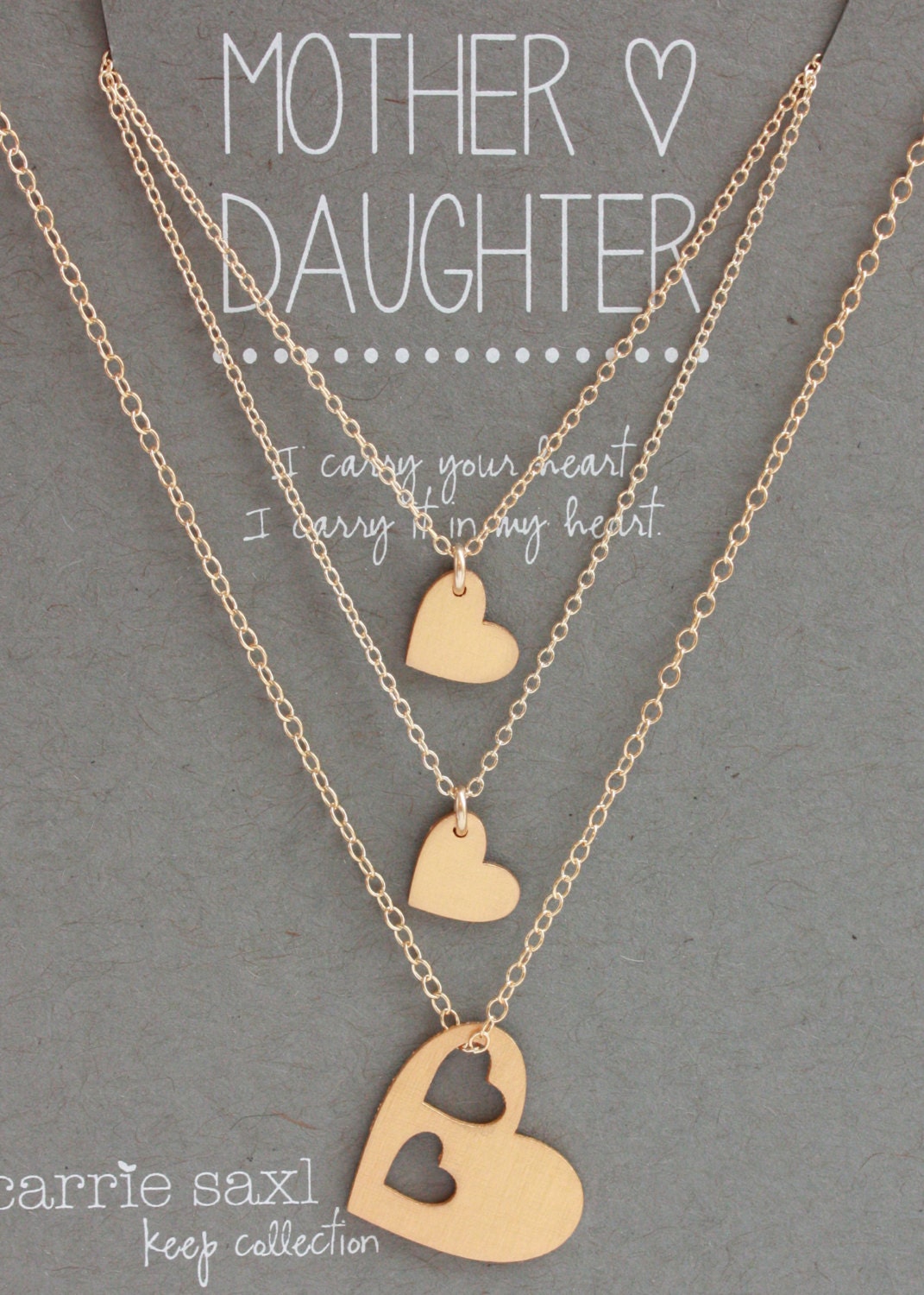 Mother Daughter Necklace Set Mother's Day Gift Mother - Etsy