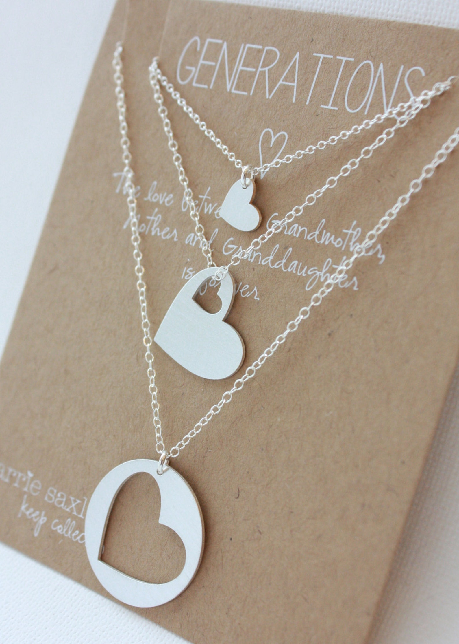 Generations Necklace Set Grandma Necklace Gift - Etsy