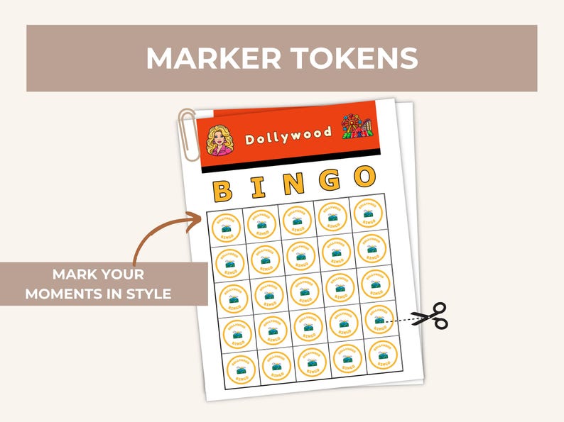Dollywood Bingo Game – 200 Printable Cards With 40 Theme Park Moments ...