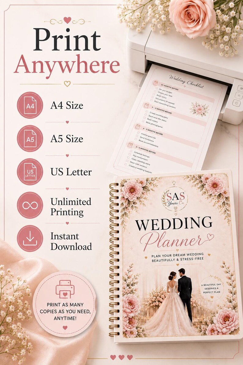 Wedding Planning Binder Kit | Luxury Bridal Planner PDF | Wedding ...