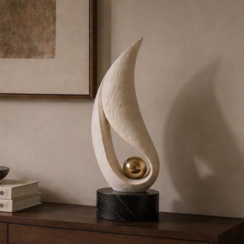 Abstract Sculpture STL File, Modern Spiral Art Statue, Minimalist Decor ...