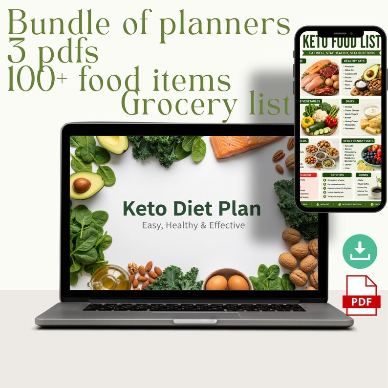 Keto Meal Planner Printable | 7-day Weekly Plan, Grocery List (digital ...