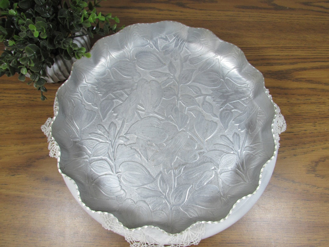 Vintage Aluminum Federal Florette Design Tray - Etsy
