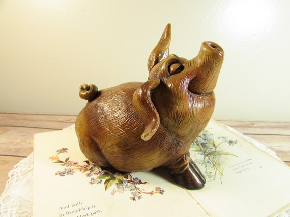Vintage 1986 John Raya Beasties of the Kingdom Pig Figurine | Etsy