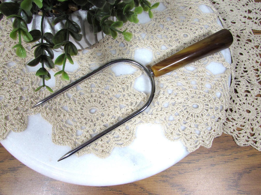 Vintage Butterscotch Bakelite Meat Serving Fork Mid Century Modern - Etsy