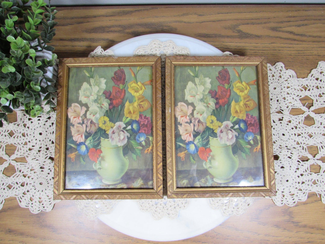 Vintage Flower Still Life Picture Frames Gold Gilt Bouquet - Etsy