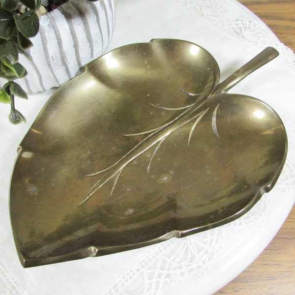 Leaf Shape Copper Trinket Dish - Etsy