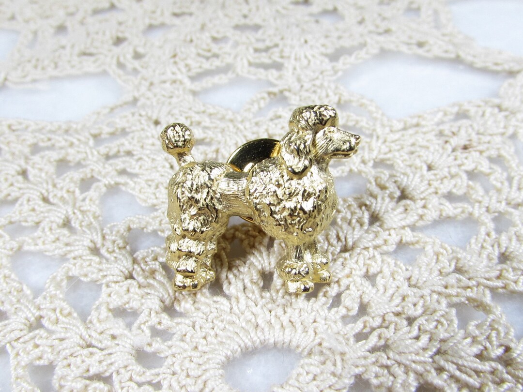 Vintage Avon Gold Tone Poodle Lapel Pin - Etsy