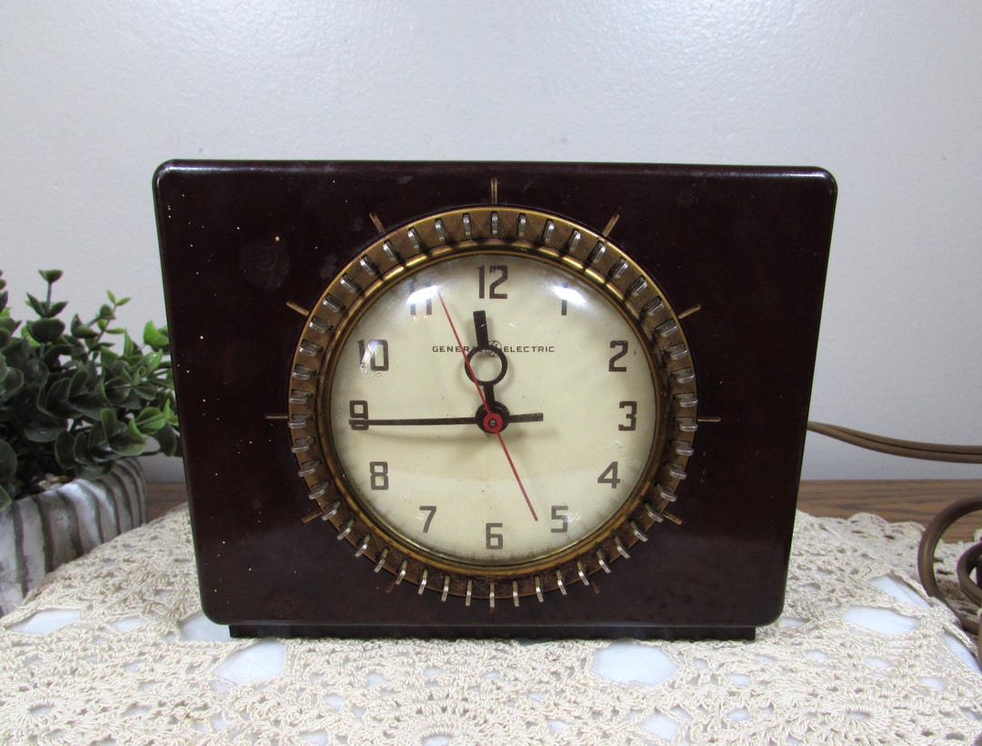 Vintage GE Brown Bakelite Household Timer Clock - Etsy