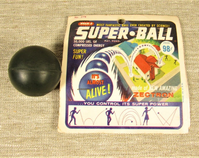1965 Wham-o Super Ball - Vintage High Bounce Dark Green Original - Etsy